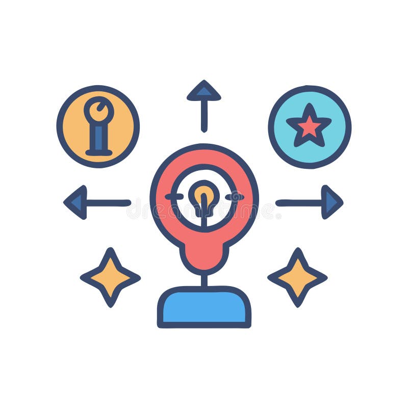 Engaging Competitive Positioning Strategy Icon Stock Vector ...