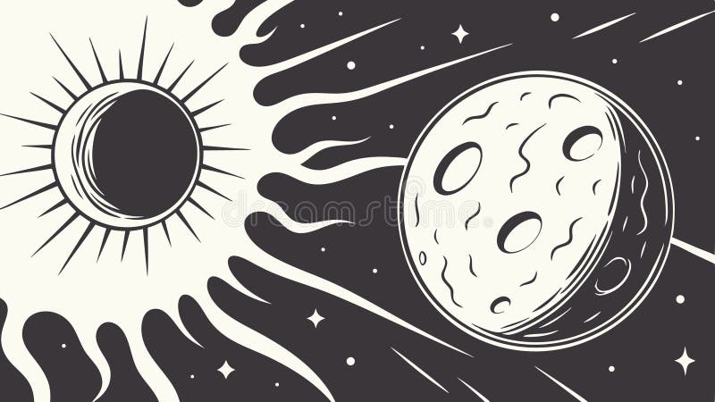 Sun and Moon Phases, Celestial Cycle and Cosmic Balance, Vector Design ...