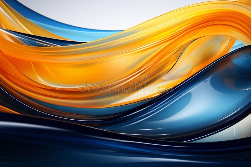 Dynamic Sports Elegance: Abstract Ribbons in Fluid Motion Stock ...