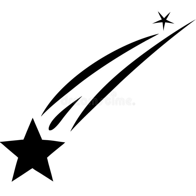 Shooting Star Vector Illustration Celestial Theme with Comet and ...
