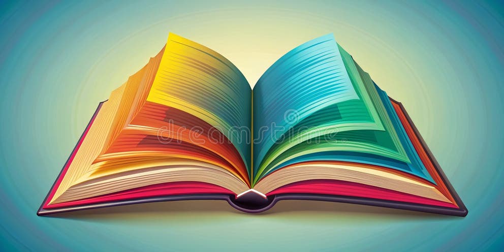 Mastering Visual Storytelling a Vector Illustration of an Open Book ...