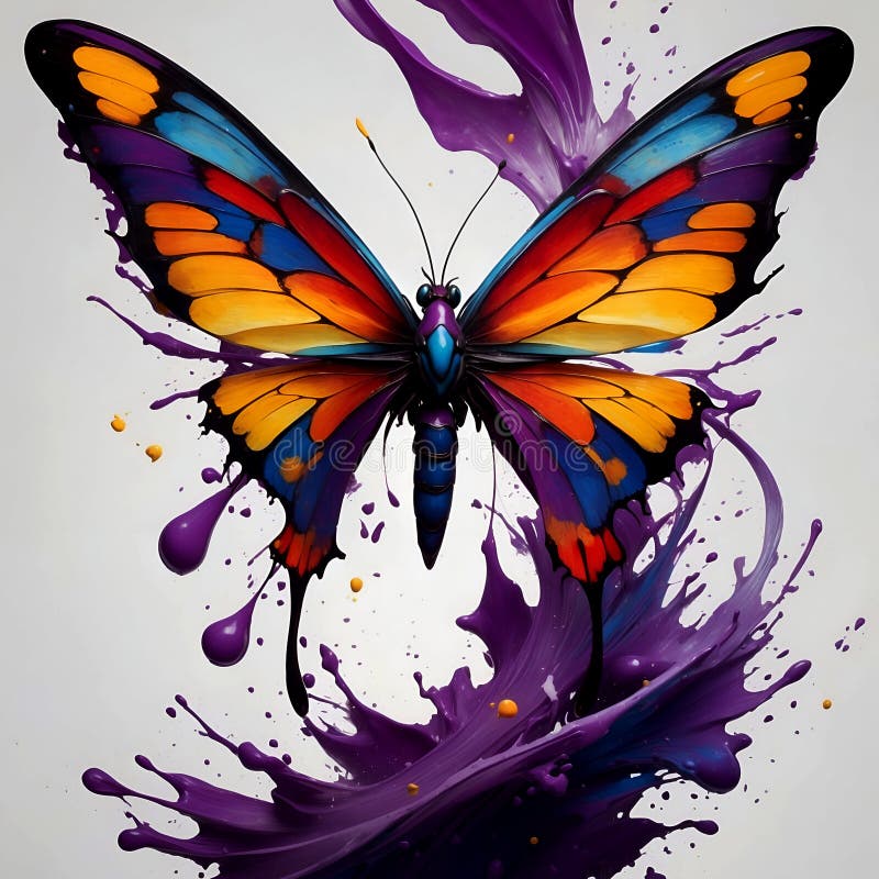 A Captivating, Vibrant Butterfly, with Its Wings Displaying an ...