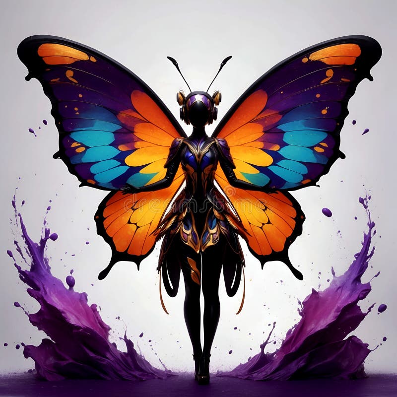 A Captivating, Vibrant Butterfly, with Its Wings Displaying an ...