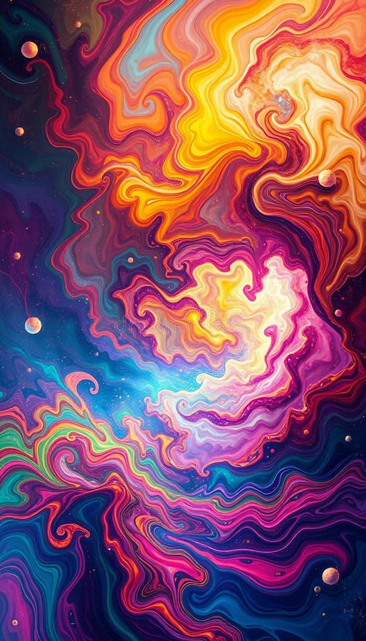 A Captivating and Vibrant Screensaver. Twisting Patterns. Rich Bright ...