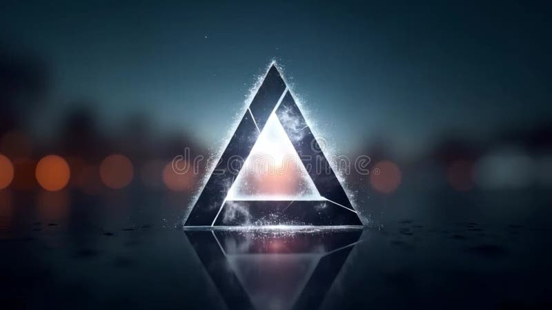 Hypnotic Triangle with Glowing Light, Ethereal Beauty and Captivating ...