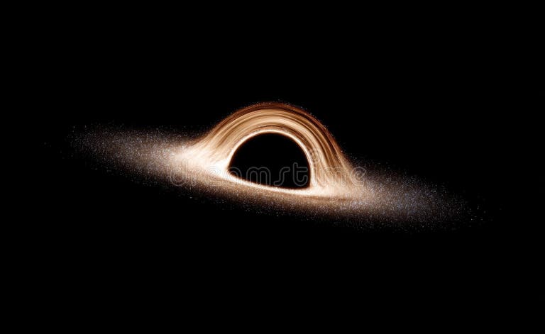 A Captivating View of a Black Hole with a Brilliant Glowing Accretion ...