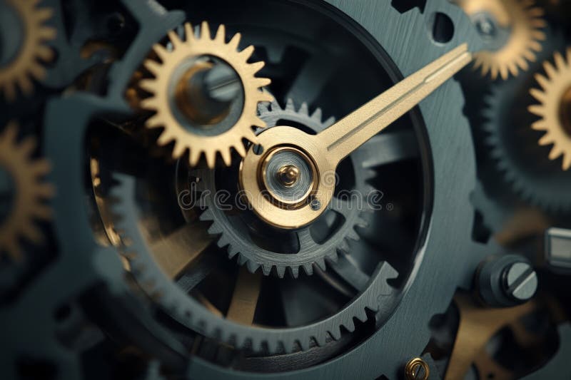 A Captivating View Captures Clock Gears Turning Seamlessly ...