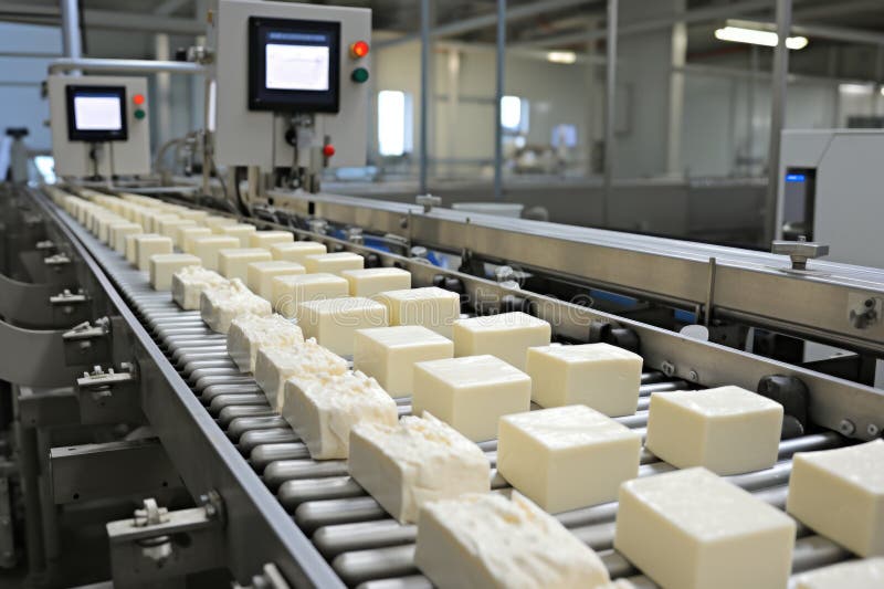A Captivating View Captures the Streamlined Process of Crafting Cheeses ...