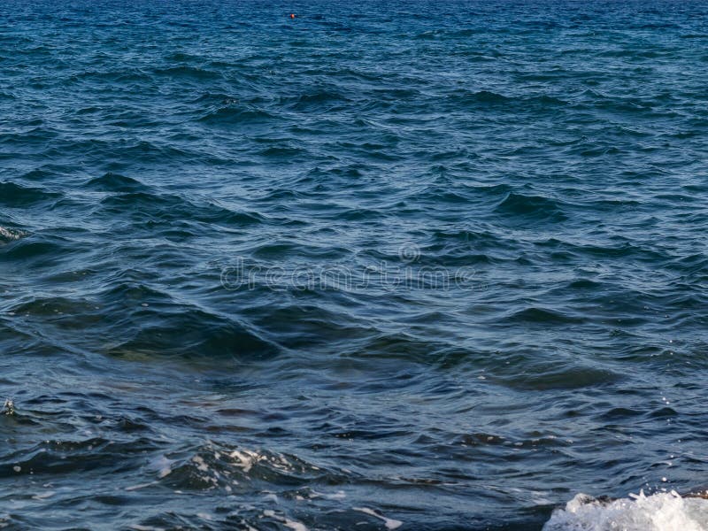 Undulating Waves of a Deep Blue Sea, Summer Time Stock Image - Image of ...