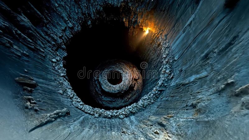 A Captivating View of an Endless Dark Pit. the Round Shape Draws the ...