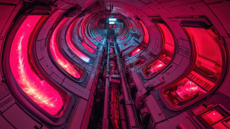 ITER Fusion Reactor Interior Stock Illustration - Illustration of tubes ...