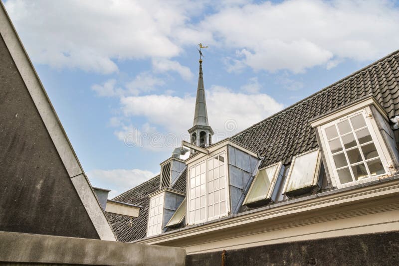 Modern Architecture with Steeple Stock Photo - Image of line, form ...