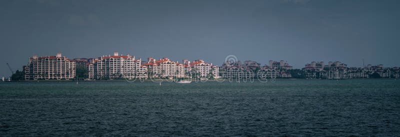 Captivating View of a Ocean with a Cityscape in the Background Stock ...