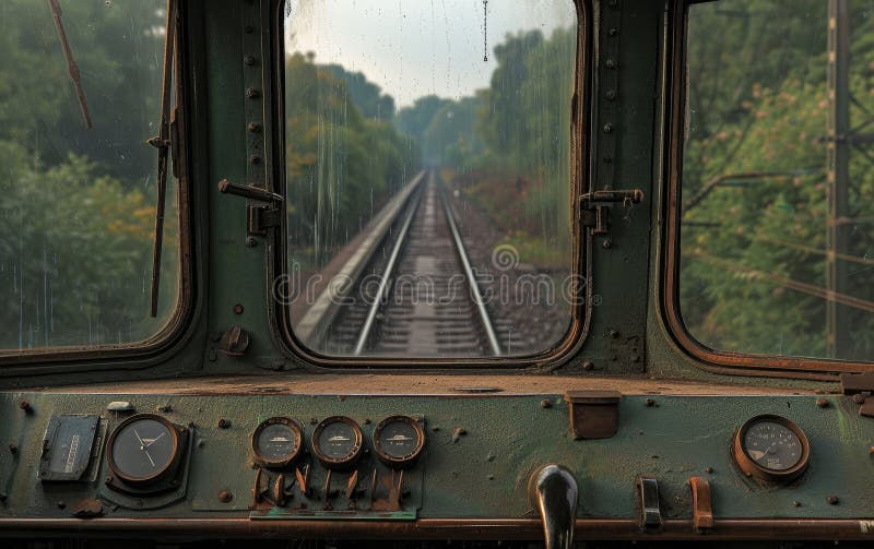Captivating View of the Railway Tracks, As Seen from the Window of the ...