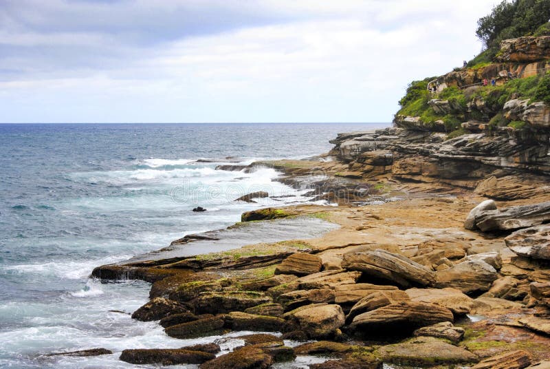 Captivating View of the Rocky Coastline in Sydney, Australia Stock ...