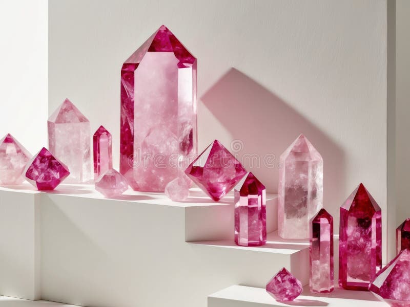 A Captivating View of Shimmering Pink Crystals and Glittering Textures ...