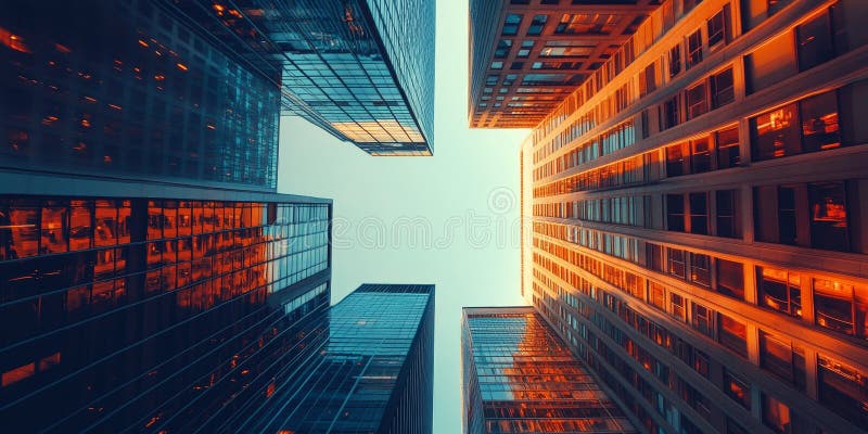 Captivating View of Skyscrapers in Urban Architecture Highlighting ...