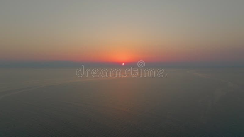 Sun Setting Over Ocean Horizon Stock Video - Video of morning ...