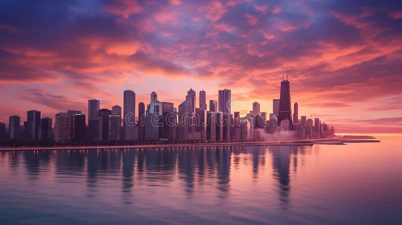 Captivating Views of Chicago S Architectural Marvels Stock Illustration ...