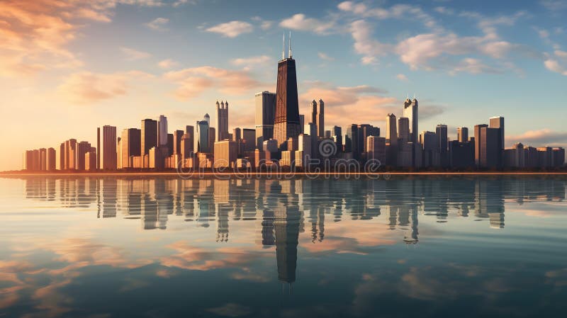 Captivating Views of Chicago S Architectural Marvels Stock Illustration ...