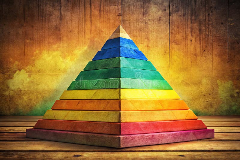VintageStyle Pyramid Chart Infographic a Colorful Visual Guide To ...