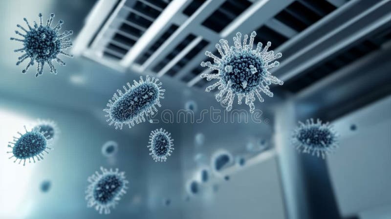 Microscopic Germ Clusters Suspended in Airflow Visualizing Filtration ...