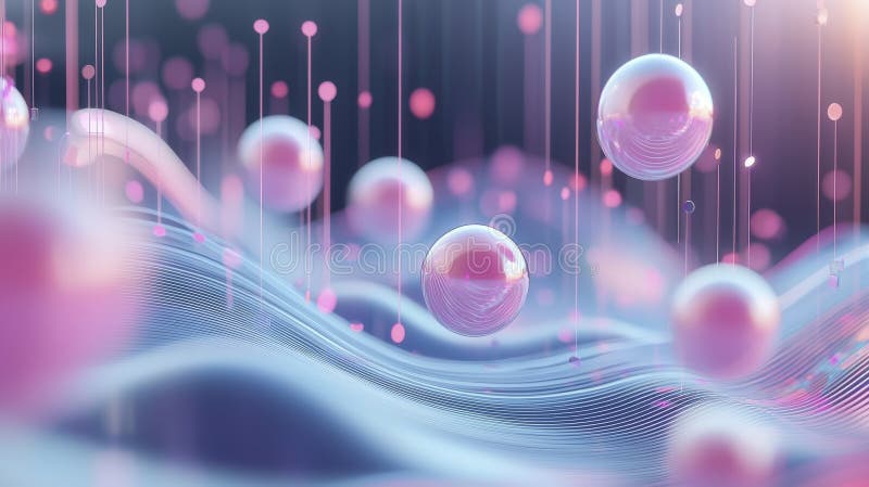 Dynamic Credit Fluctuation Scene with Smooth Lines Abstract Environment ...