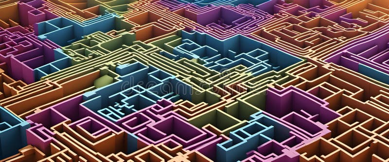 A Captivating Visual Depiction of an Intricate 3D Maze-like Network ...