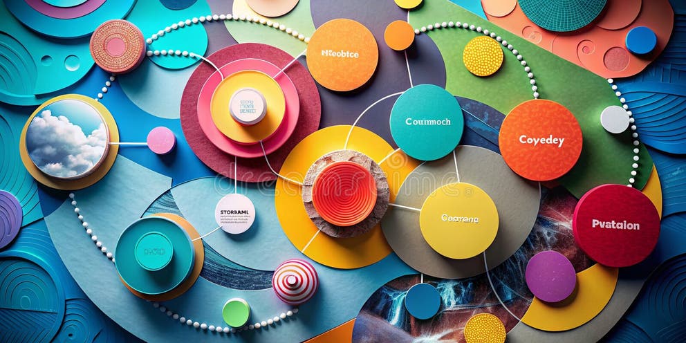 Dynamic Interconnected Elements Diagram a Visual Exploration of Complex ...