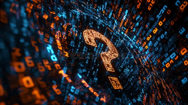 Exploring the Depths of Digital Mystery with Glowing Symbols and ...