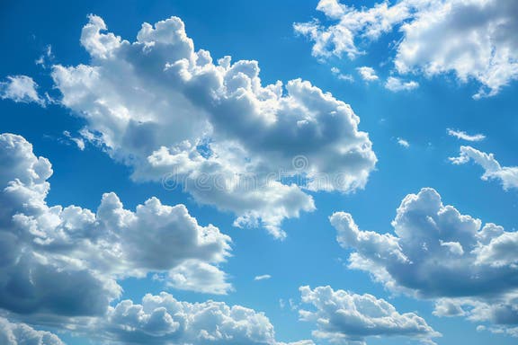 Captivating Visual Featuring White Clouds in the Blue Sky, Cloud Background, Sky with Clouds ...