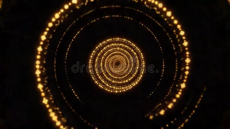 Captivating Visual Journey through Glowing Spiral Patterns in a Dark ...