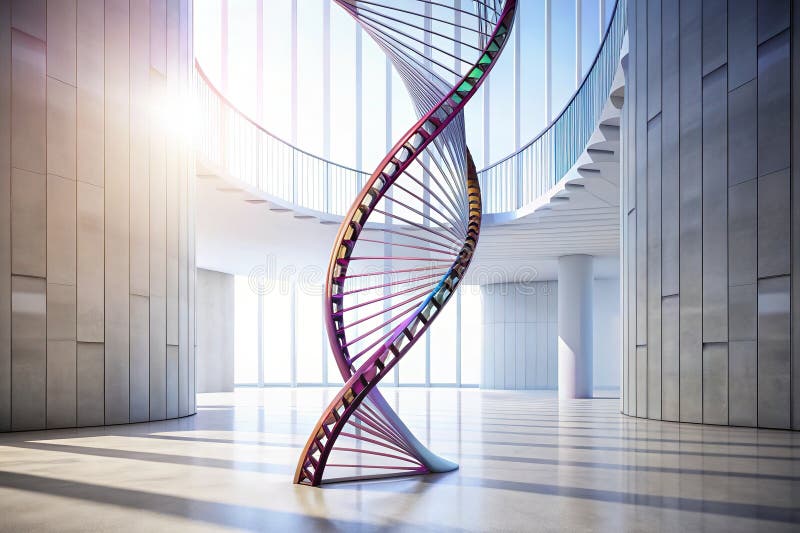 A Captivating Visual Representation of the DNA Helix Elegant Minimalist ...
