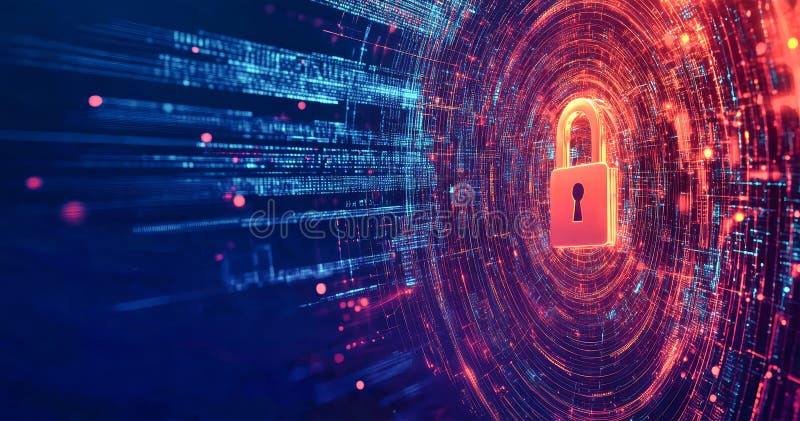 A Captivating Visual of a Secure Lock Set within a Dynamic Cyber ...