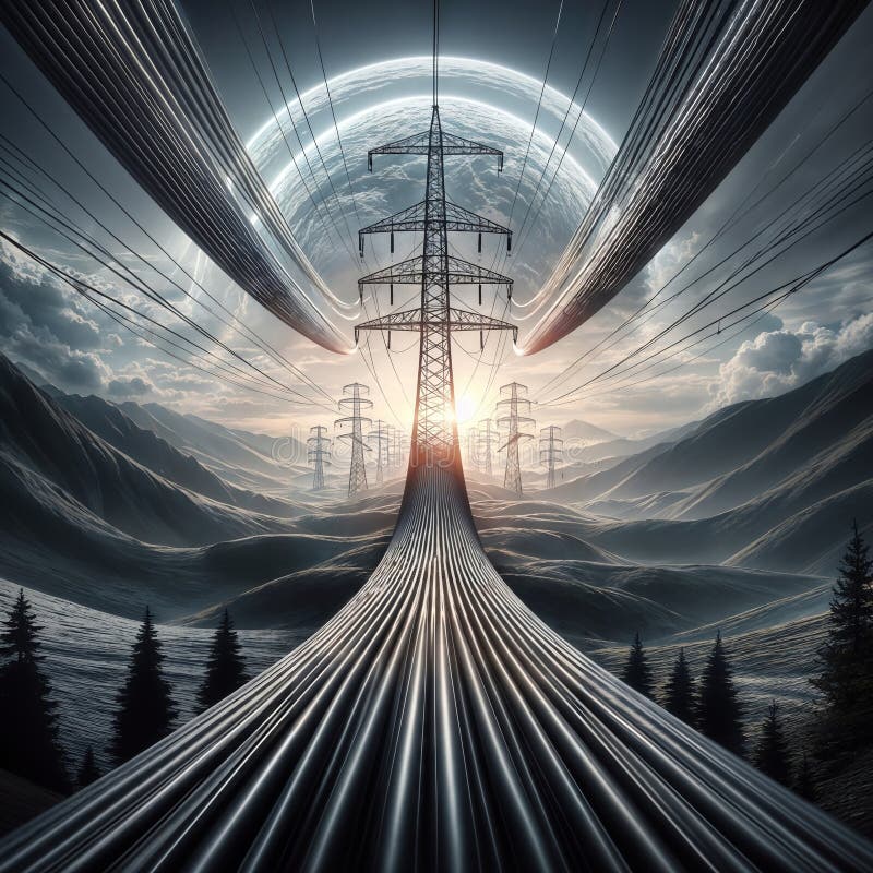 High-voltage Power Lines and Power Electrical Cables - Visualization of ...