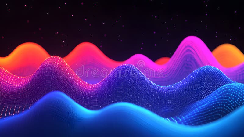 A Captivating Visualization of Vibrant Color Waves Demonstrating Rising ...