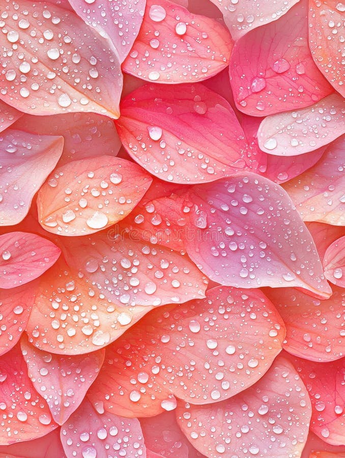 Captivating Water Droplets on Soft Pink Petals Creating a Stunning ...
