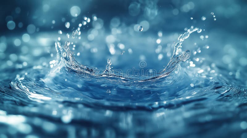Captivating Water Splash in Motion with Sparkling Droplets and ...