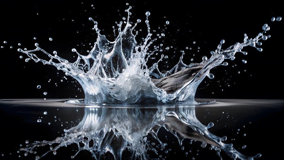 A Captivating Water Splash a Study in Blueish Reflections Tranquil ...