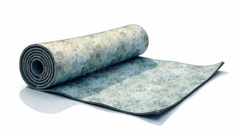 Stylish Abstract Watercolor Camping Mat Design a Twisted Roll for ...