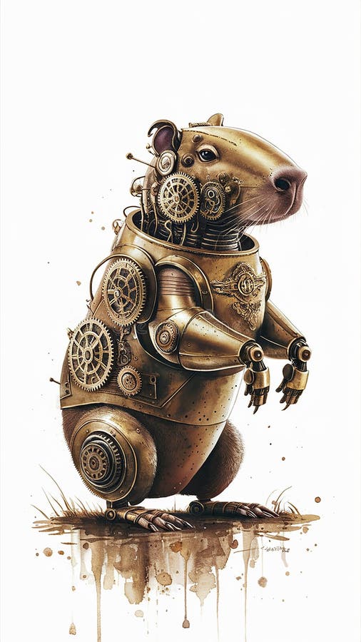 A Captivating Watercolor Illustration of an Extraordinary Steampunk ...