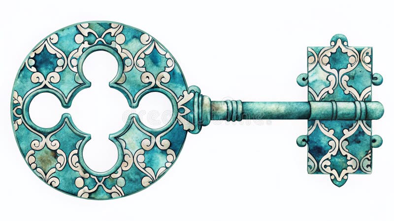 Elegant Watercolor Keyhole Pattern a Repeating Silhouette Design for ...