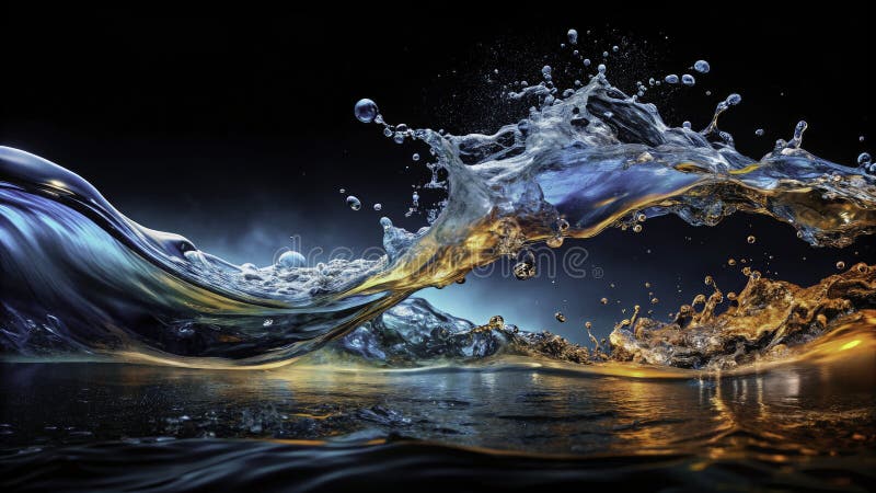 Captivating Waterline Overlay Stunning Clear Waves and Bubbles on a ...