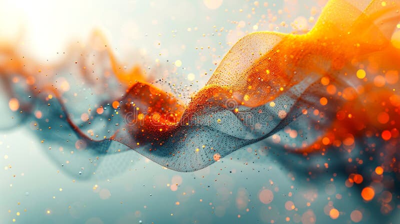 Captivating Waves of Color Blend in a Mesmerizing Digital Abstract Composition Stock ...