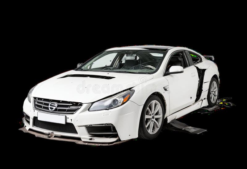 Captivating White Car with Intriguing Body Modifications and Exposed ...