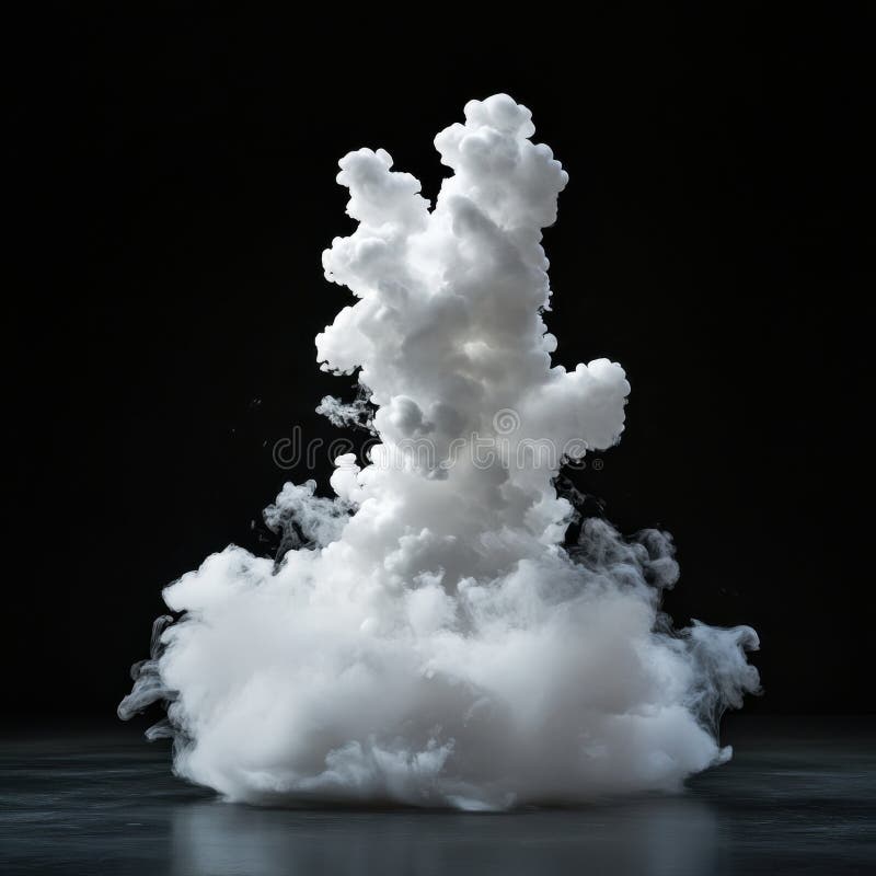 Captivating White Cloud Takes Center Stage Against Dark Background ...