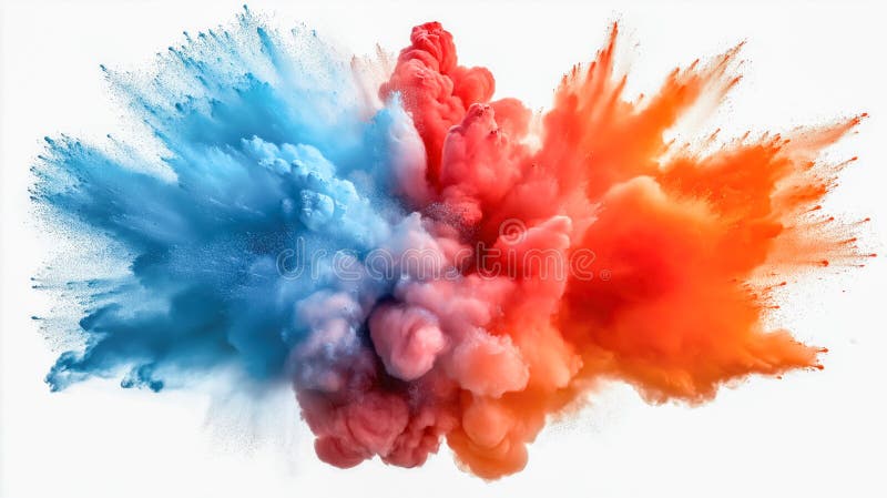 Dynamic Paint Explosion. Vibrant Colors in Abstract Motion Stock ...