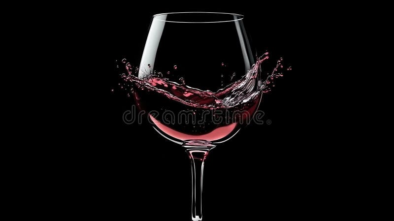 Captivating Wine Splash an Elegant Still Life on Black Background Stock ...
