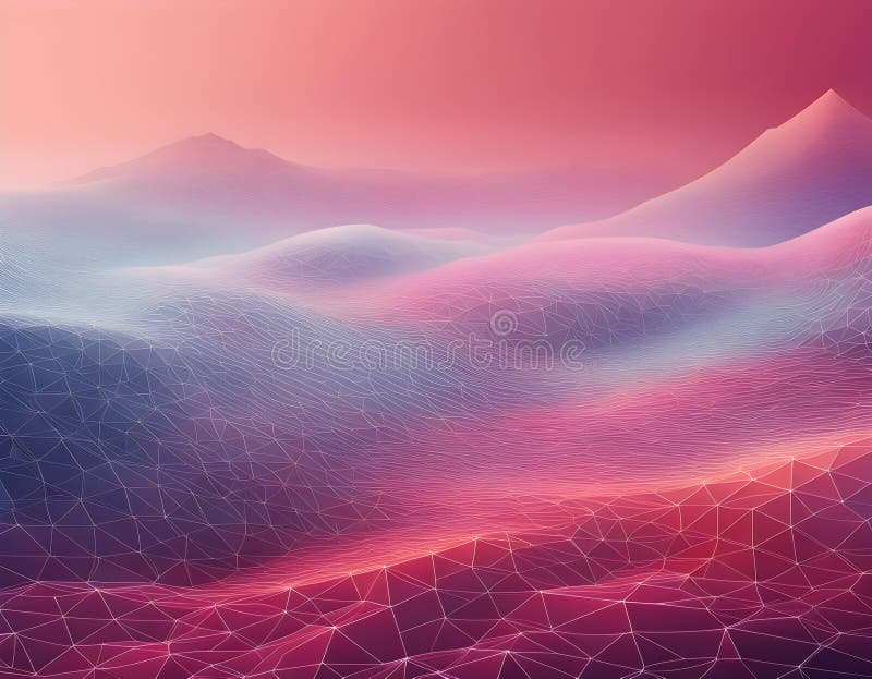 A Captivating, Wireframe Representation of a Dynamic, Smart Terrain ...