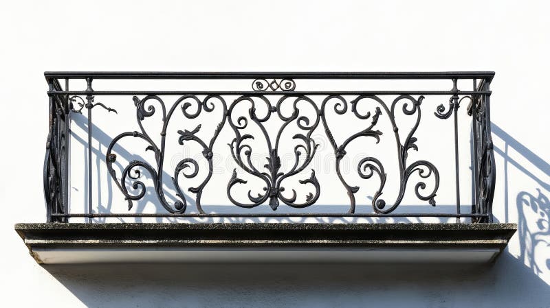 Elegant Wrought Iron Balcony Railing Design Showcases Intricate ...